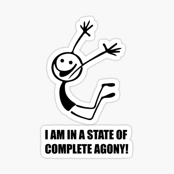 "agony man" Sticker for Sale by Dargiula | Redbubble