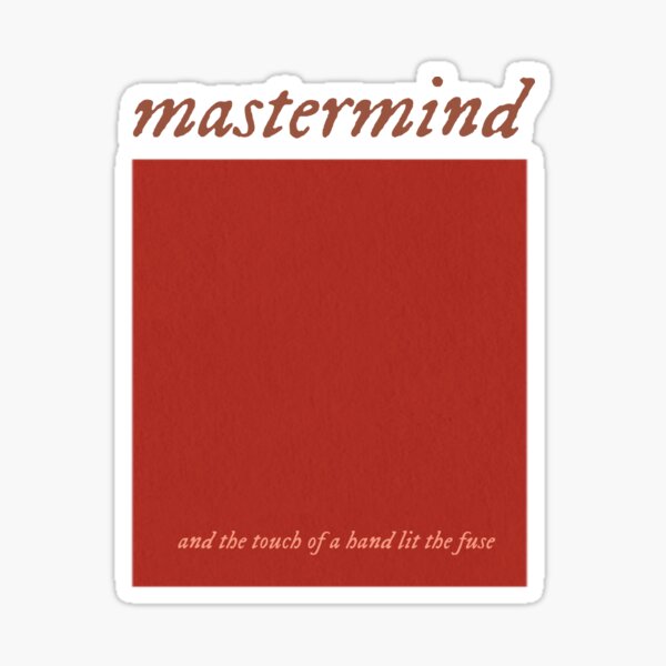 "mastermind lyric color palette / graphic design" Sticker for Sale by ...