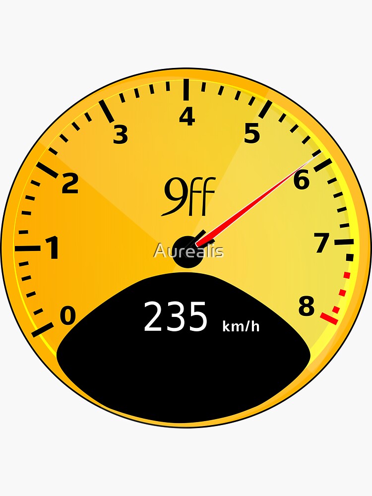 "Speedometer Porsche 911 - 9ff" Sticker for Sale by Aurealis | Redbubble