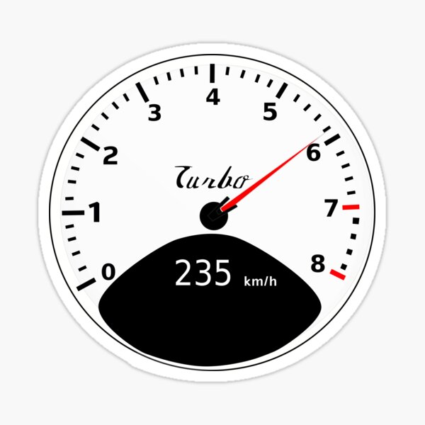 "Speedometer Porsche 911 Turbo" Sticker for Sale by Aurealis | Redbubble