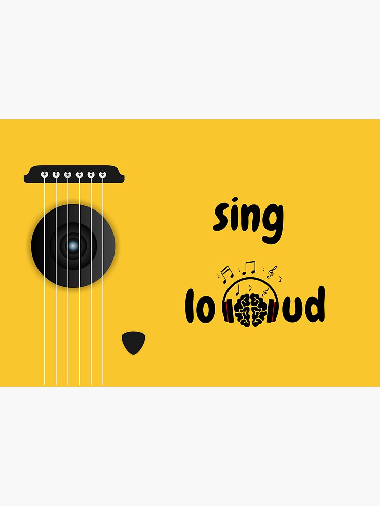 "sing loud yellow music " Sticker for Sale by dreamsystyle1 | Redbubble