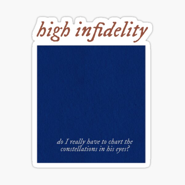 "high infidelity lyric color palette / graphic design" Sticker for Sale ...