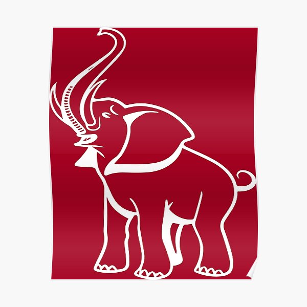 "Delta Elephant Sigma Red Theta 2" Poster for Sale by vma77 | Redbubble