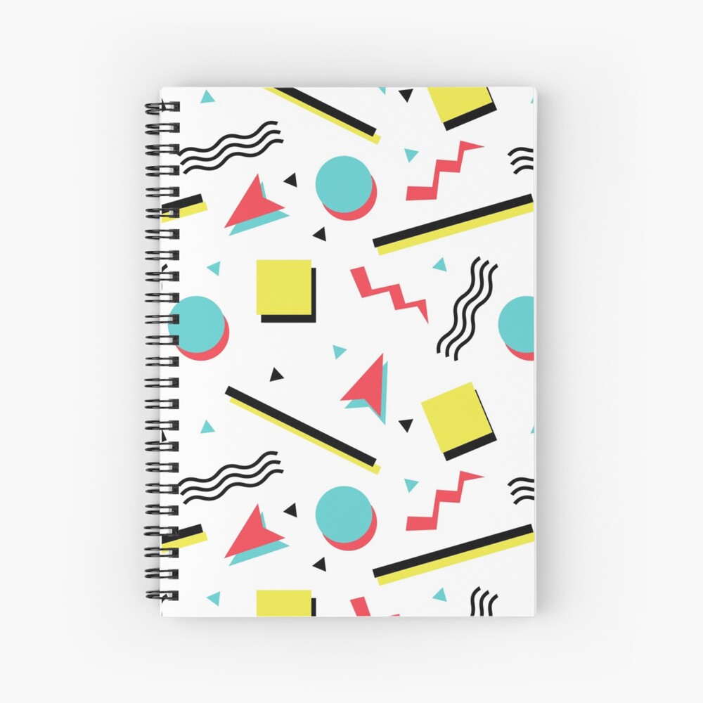 "Fun 90s Pattern" Spiral Notebook for Sale by ketrena | Redbubble
