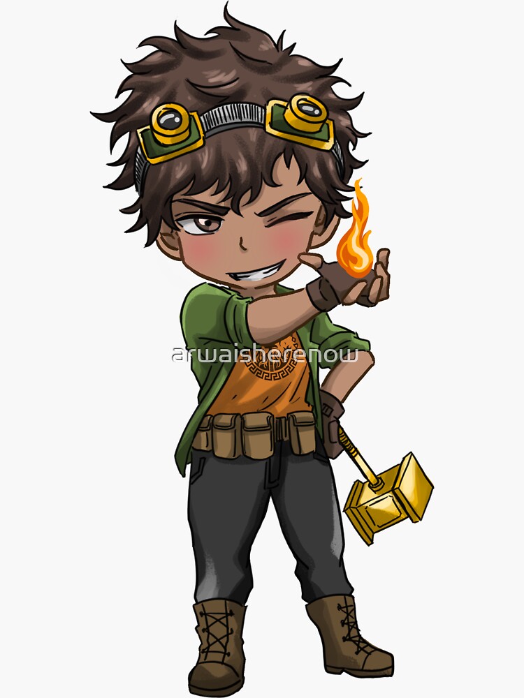 "CHIBI LEO VALDEZ - PJO/HOO Character" Sticker for Sale by ...