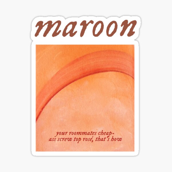 "maroon lyric color palette / graphic design" Sticker for Sale by ...