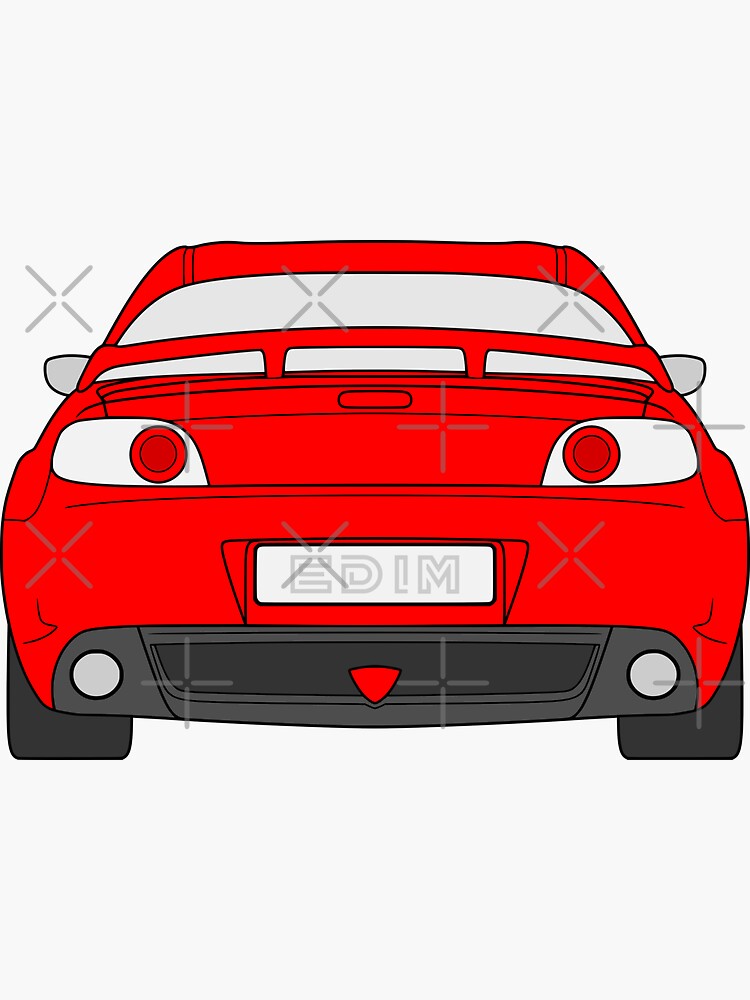 "Mazda RX-8 rear velocity red color" Sticker for Sale by EdimDesign ...