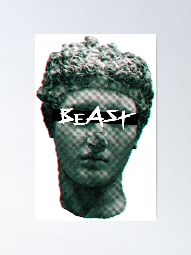"Beast Greek Statue Aesthetic" Poster for Sale by skepticat-artsy ...