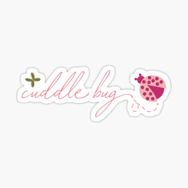 "Cuddle Bug Blush Pink Watercolor" Sticker for Sale by Natalie2plus3 ...