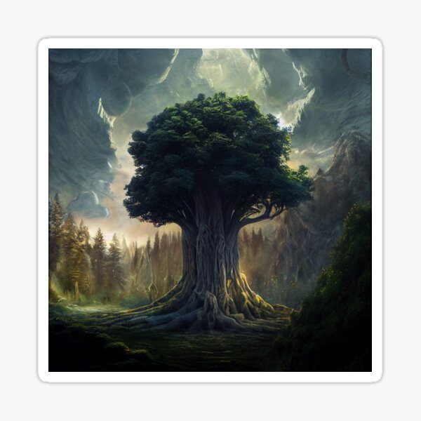 "Elder Tree 2 - 老木 2" Sticker for Sale by SugoiDigi | Redbubble