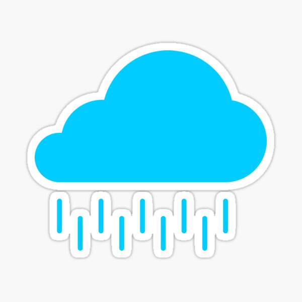 "Rain cloud" Sticker for Sale by Bordineo | Redbubble