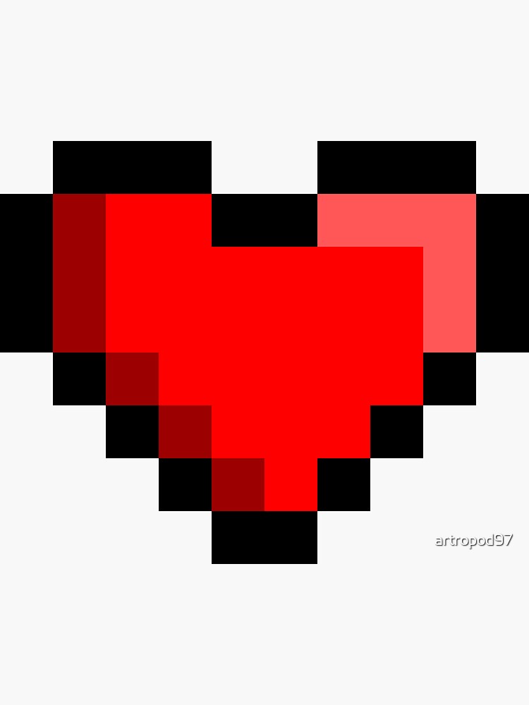 "8-bit Heart" Sticker by artropod97 | Redbubble