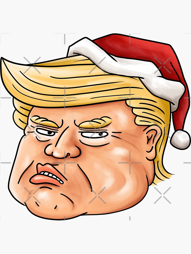 "Grumpy Trump Santa" Sticker for Sale by Lakisha0326 | Redbubble