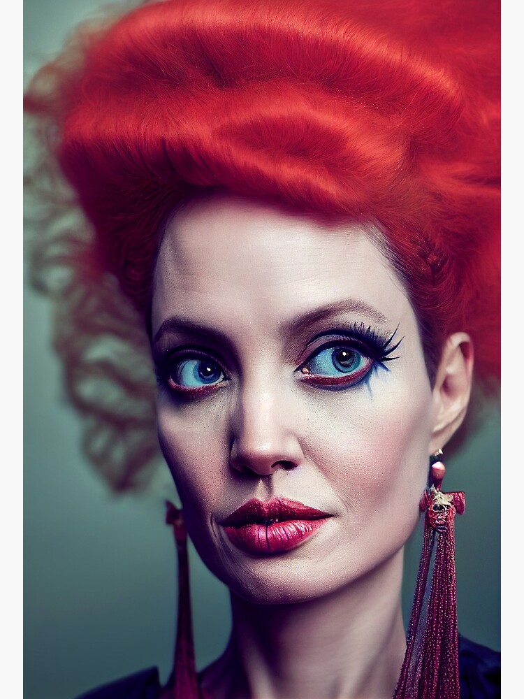 Angelina Jolie In Rococo Style Poster For Sale By Angocman Redbubble