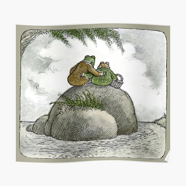 "Frog And Toad Sitting On A Rock" Poster for Sale by PoeTatoes | Redbubble