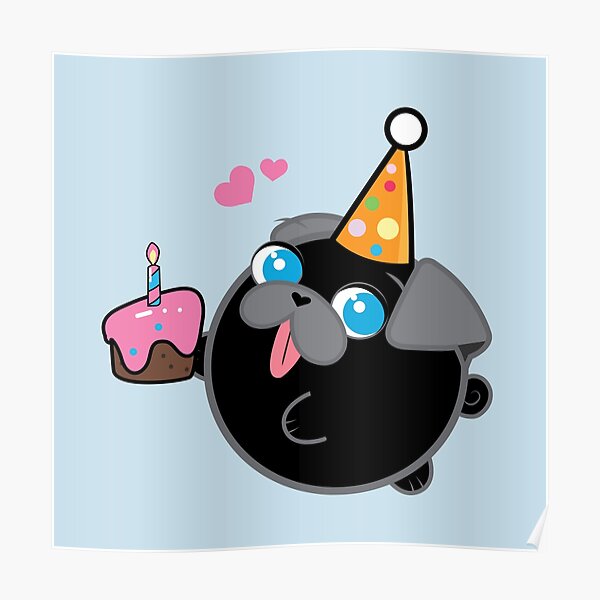 Póster «Poopy el cachorro - feliz cumpleaños» de poopy-and-doopy ...