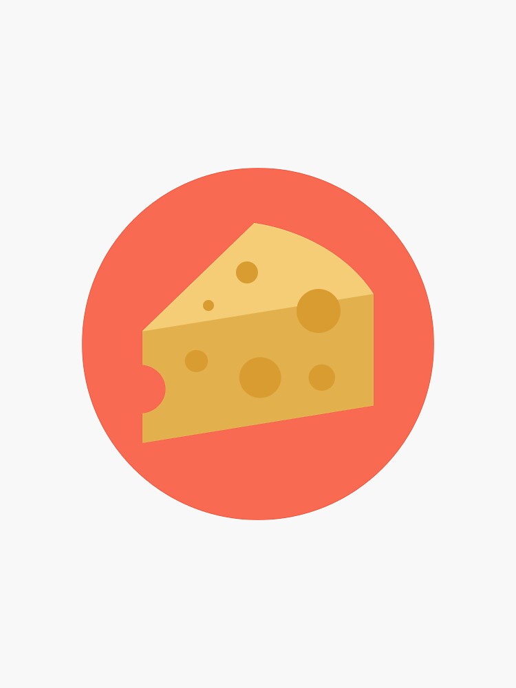 "Cheese" Sticker for Sale by Cyranh | Redbubble