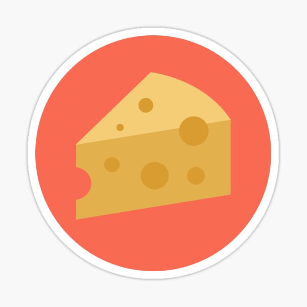 "Cheese" Sticker for Sale by Cyranh | Redbubble