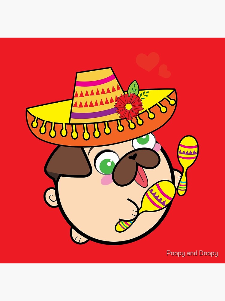 Póster «Doopy el Cachorro Pug - Día de Muertos Día de Muertos» de poopy ...