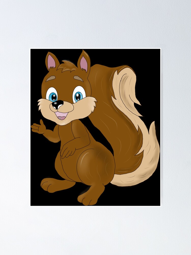 "cute squirrel" Poster for Sale by DomiBomi | Redbubble