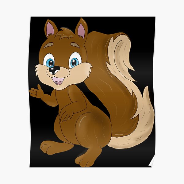 "cute squirrel" Poster for Sale by DomiBomi | Redbubble