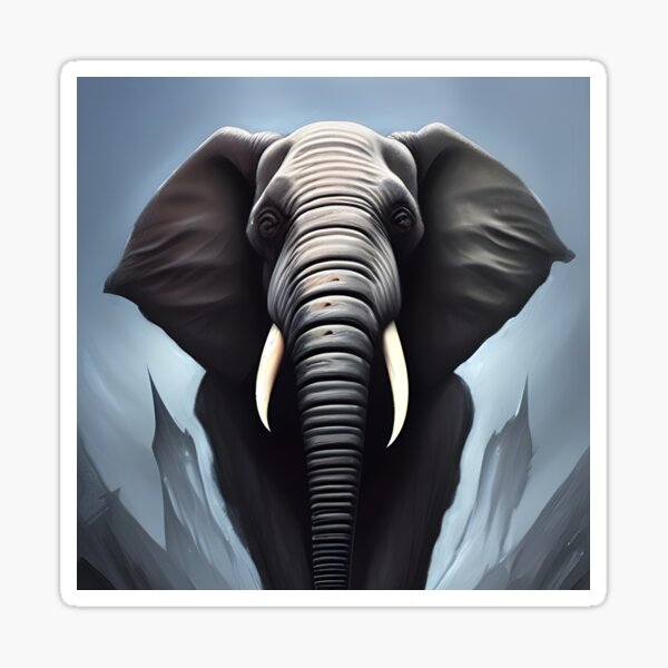 "Cute elephant face" Sticker for Sale by valloj | Redbubble