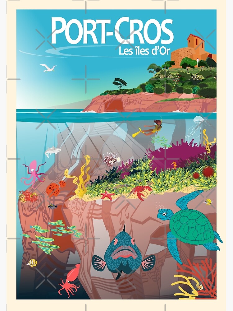 "Poster - Port Cros - The Golden Islands - Hyères - French Riviera" Art ...