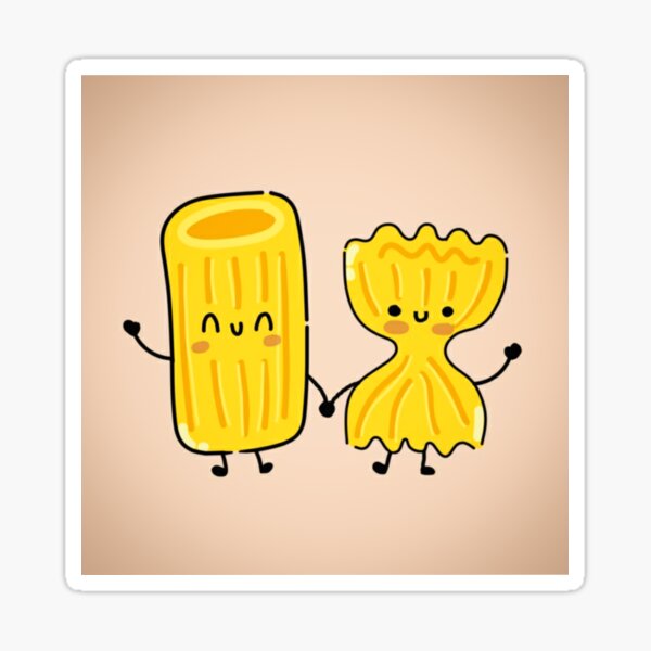 "spaghetti and pasta " Sticker for Sale by Vavaillus | Redbubble