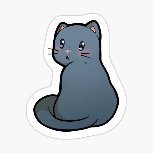"Chibi Russian Blue Cat" Sticker for Sale by Salixi | Redbubble