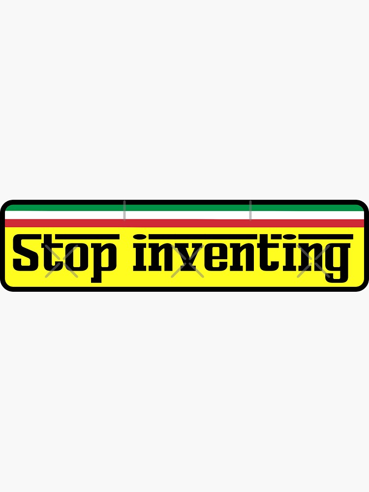 "Stop inventing Carlos Formula quote" Sticker for Sale by ChadWizard ...