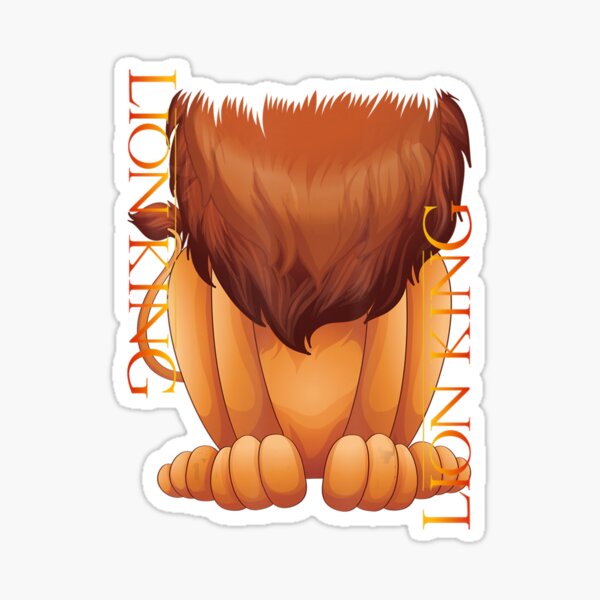 "Cute Headless Lion Costume Halloween Funny Big Cat Mane Gift" Sticker ...