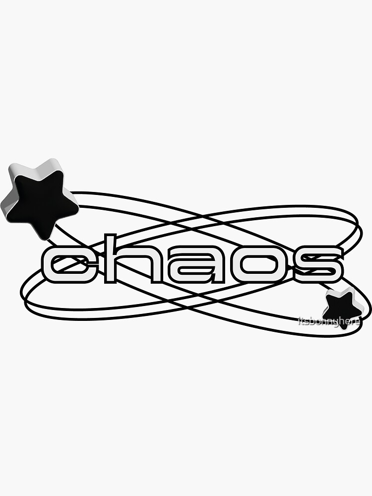"y2k chaos logo" Sticker for Sale by itsbonnyhere | Redbubble