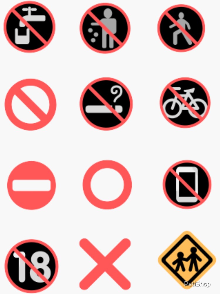 "Sticker pack of road signs" Sticker for Sale by PetiShop | Redbubble