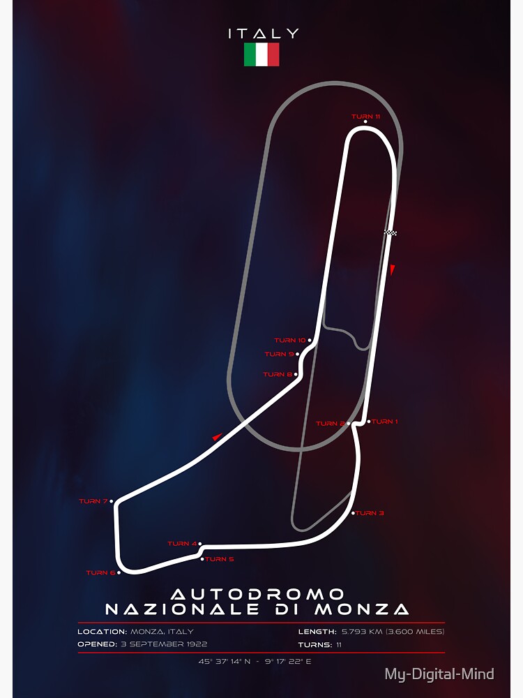"Autodromo Nazionale di Monza" Sticker for Sale by My-Digital-Mind ...