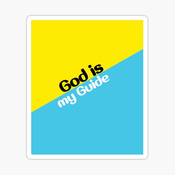 "God Is My Guide Christian Quotes" Sticker for Sale by bible-prints ...