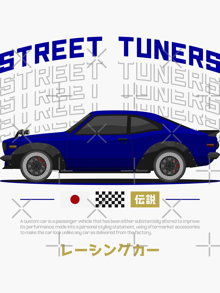 "Tuner Blue RX3 JDM" Sticker for Sale by goldentuners | Redbubble