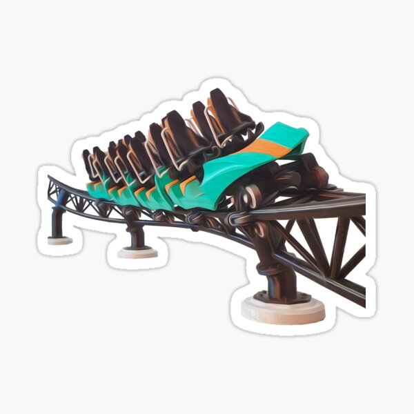 "Intamin Launchr Roller Coaster theme park" Sticker for Sale by ...