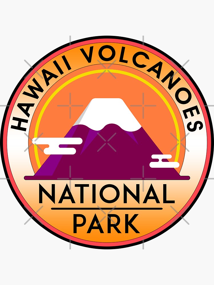 "HAWAII VOLCANOES NATIONAL PARK VOLCANO" Sticker for Sale by ...