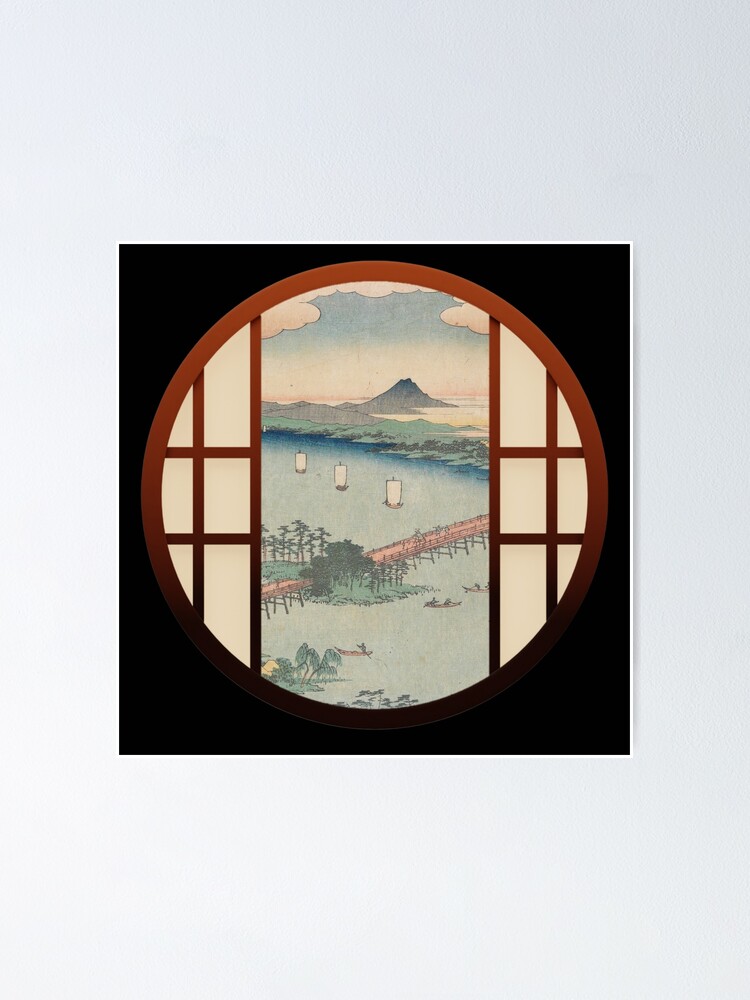"Japan window view, Japanese" Poster for Sale by SparkSpring | Redbubble