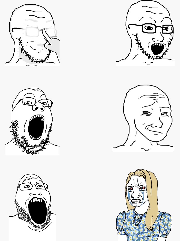 "Soyjack Meme Pack" Sticker for Sale by pascaraul | Redbubble