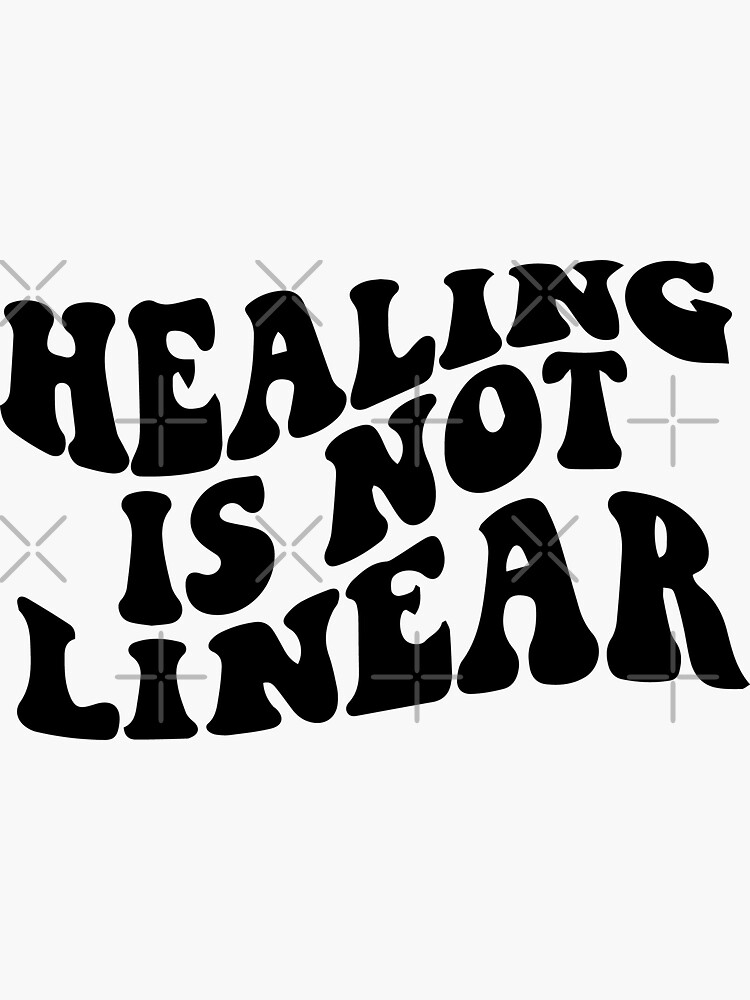 "Healing is not linear groovy" Sticker for Sale by Nepaz-Designs ...