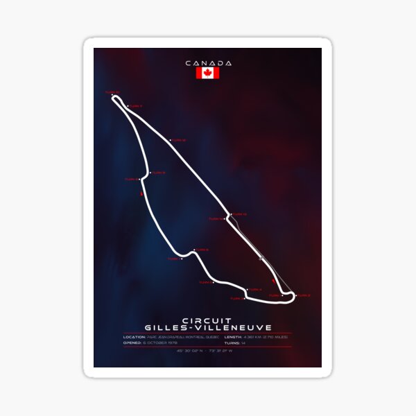 "Circuit Gilles-Villeneuve" Sticker for Sale by My-Digital-Mind | Redbubble