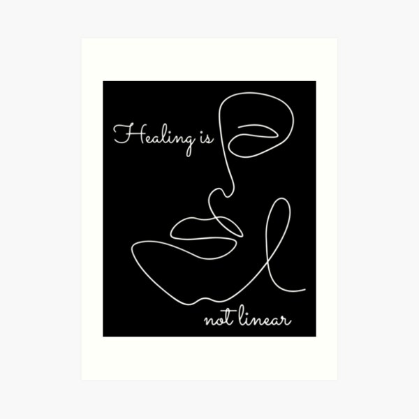 "Healing is not linear groovy line art" Art Print for Sale by Nepaz ...