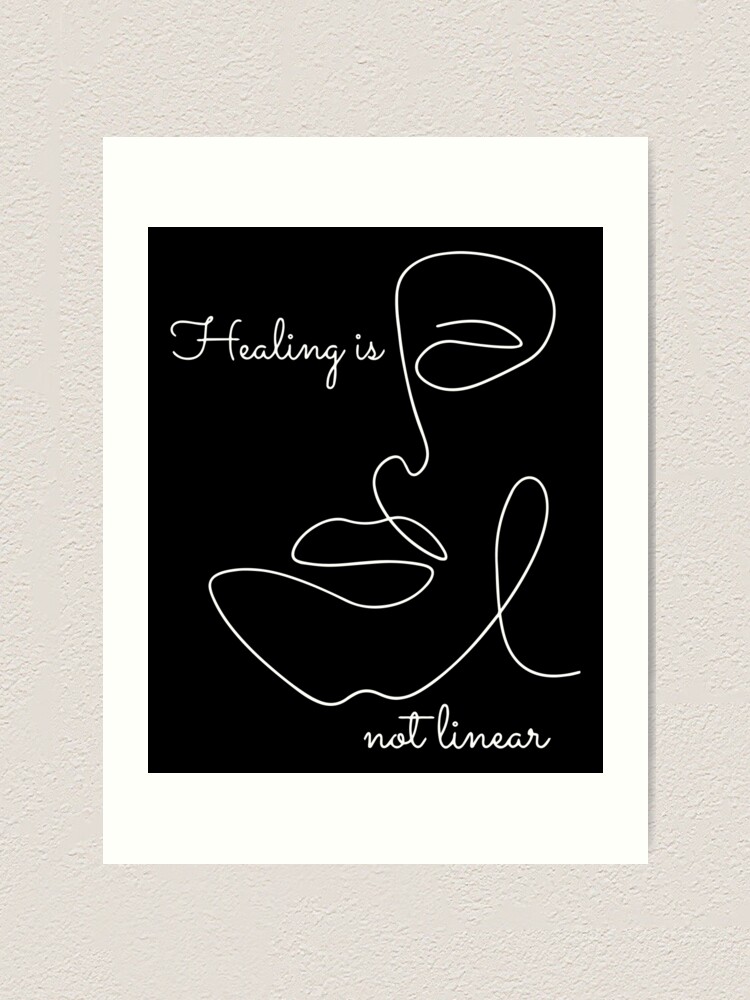"Healing is not linear groovy line art" Art Print for Sale by Nepaz ...