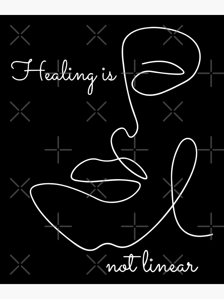 "Healing is not linear groovy line art" Poster for Sale by Nepaz ...