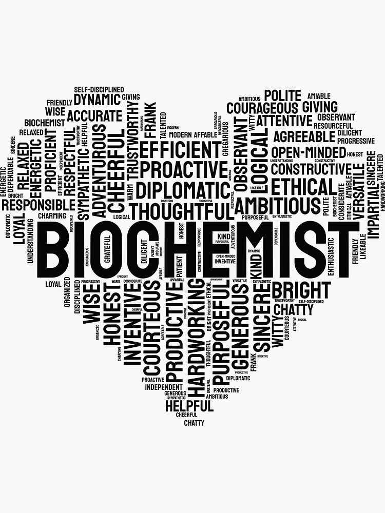 "Biochemist Positive Characters Heart Love Biochemistry Gift Funny ...