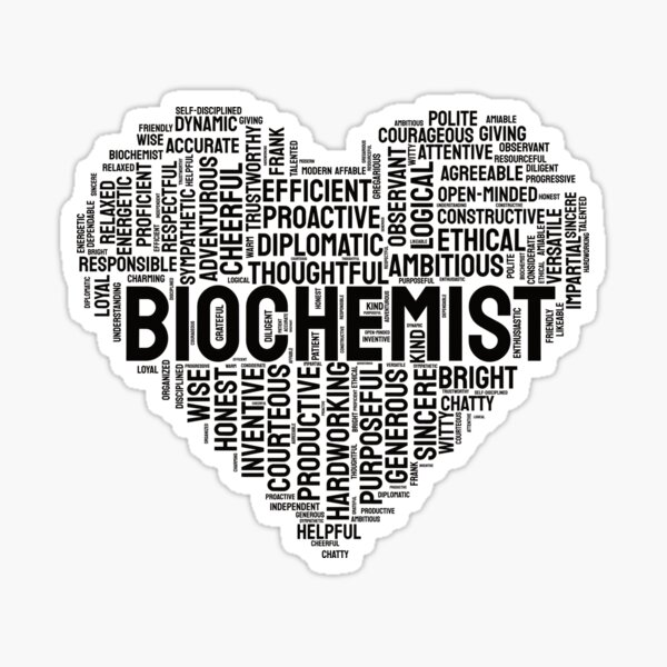 "Biochemist Positive Characters Heart Love Biochemistry Gift Funny ...
