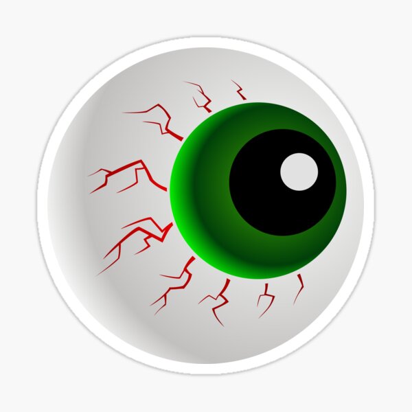 "Green eyeball" Sticker for Sale by ZeldaWarner | Redbubble