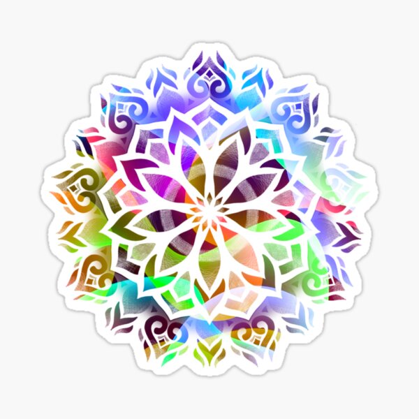 "Color swash mandala " Sticker for Sale by jimmylively | Redbubble