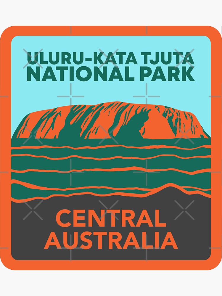 "Uluru-Kata Tjuta National Parl - Central Australia" Sticker for Sale ...